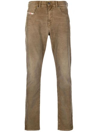 Diesel jean fusel&eacute; en velours c&ocirc;tel&eacute; - Marron