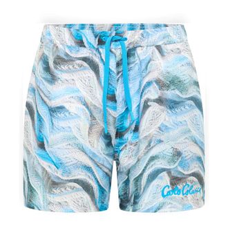 Carlo Colucci Badeshorts Kunststrick - - Swimwear - Herren - Blau - L