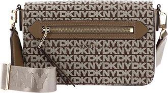 DKNY Bryant Ave Mid Flap Crossbody, Sac à bandoulière Femmes, Chino/Shitake