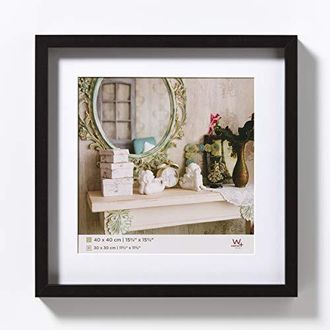 Walther Design Walther Cadre Photo Design Noir 40 x 40 cm avec Passe-Partout, Stockholm Cadre en Bois EA444B