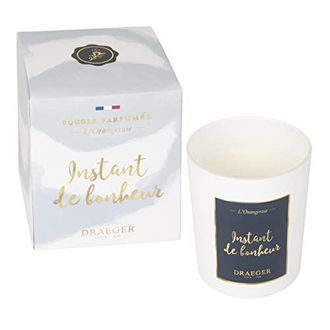 Draeger Bougie Parfumée en Cire Végétale - Instant de Bonheur - Verre Élégant - Mèche Coton - Fabriquée en France - 5 Senteurs: Jardin de Figuiers, Rêve de Co