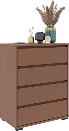 CARRYHOME Kommode, Terracotta, Holzwerkstoff, 4 Schubladen, 80x103x48 cm, Garderobe, Garderoben Kommoden