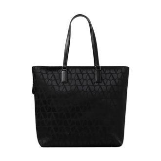 Valentino Garavani Ikonic Logo Muster Tote Tasche - - Bags - Herren - Schwarzk - ONE SIZE