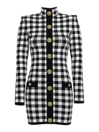 Balmain Robe Au Genou - Blanc