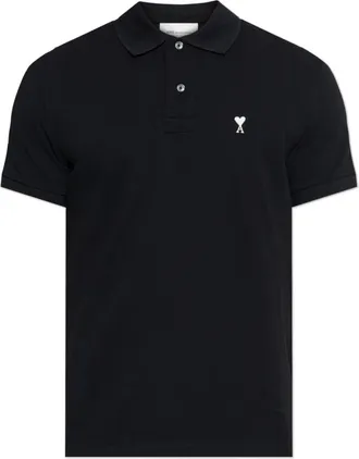 Ami Homme, Tops, Noir, Taille: XS Polo De Coeur