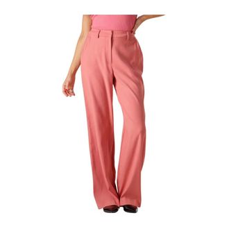 Minus Rosa Straight Leg Hose Livina - - Trousers - Damen - Rosa - M