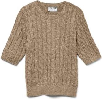 Vero Moda Pull en Maille AWLORELLA Pull-Overs Natural Melange XS Natural Melange XS