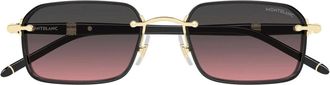 Montblanc Montblanc, unisex, Accessoires, Noir, Taille: 54 MM Mb0483S Diplomat Lunettes de soleil