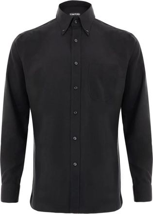 Tom Ford Homme, Chemises, Noir, Taille: XL Camicia in Jersey