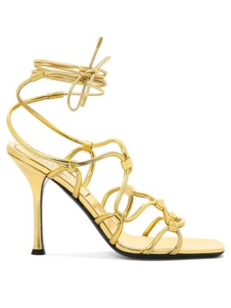 Valentino Garavani Sandalen - Strappy Leather Sandals - Gr. 37 (EU) - in Gold - f&uuml;r Damen