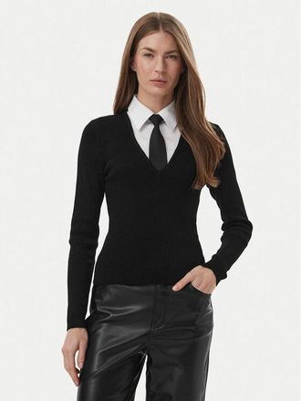 Morgan Pullover 252-MCRAVAT Schwarz Slim Fit