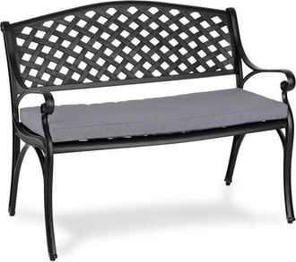 Blum Blum - Pozzilli bl Set banc de jardin + coussins de si&egrave;ge noir & gris