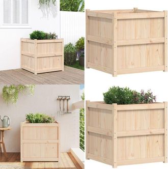 vidaXL Vidaxl - Jardini&egrave;re dext&eacute;rieur 70x70x70 cm bois de pin massif - Jardinieredext&eacute;rieure - Jardini&egrave;re Bois - Pot De Fleurs Ext&eacute;rieur - D&eacute;co Jardin