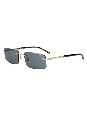 Montblanc MB0443S Metal Frame Sunglasses - Gold