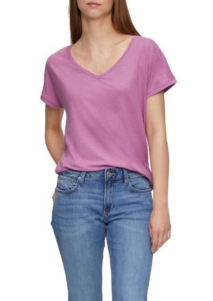 QS by s.Oliver T-Shirt aus Leinenmix