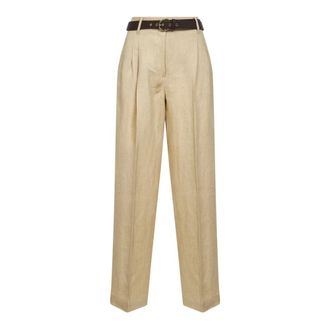 Max Mara Femme, Pantalons, Beige, Taille: 40 FR Wide Pantalons