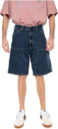 Carhartt Work in Progress Homme, Shorts, Bleu, Taille: W28 Double Knee Short