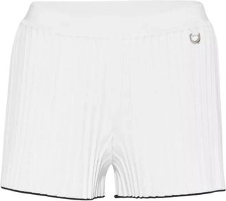 Jacquemus Femme, Shorts, Blanc, Taille: 40 FR Le Short Maille Pliss&eacute;