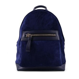 Tom Ford Suede Buckley Rucksack - - Bags - Herren - Blau - ONE SIZE