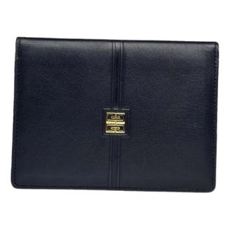 Givenchy Pre-owned Leder Geldb&ouml;rse - - Pre-owned - Damen - Blau - ONE SIZE