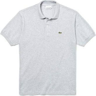 Lacoste Herren Polo-Shirt Kurzarm L1264, Männer Polo-Hemd,3 Knopf,Regular Fit,Grau,4