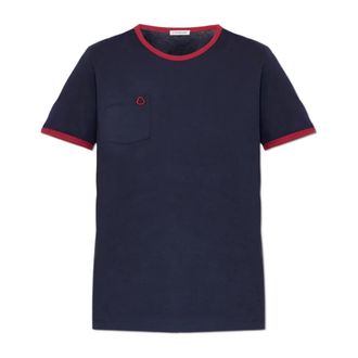 Moncler Logo T-Shirt - - Tops - Damen - Blau - S