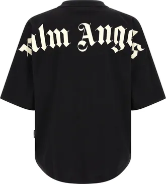 Palm Angels Mens Black Cotton T-Shirt