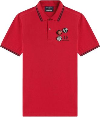 Fred Perry Homme, Tops, Rouge, Taille: L Polo Chemises