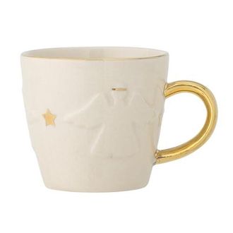 Bloomingville Tasse Starry - Wei&aacute; - en fa&iuml;ence - 8 x 7 cm - 200 ML