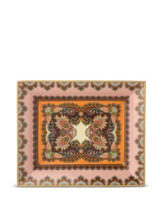 Etro Home Tablett aus Porzellan (20cm x 16cm) - Rosa