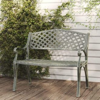 vidaXL Vidaxl - Banc de jardin 102 cm Aluminium coul&eacute; Vert