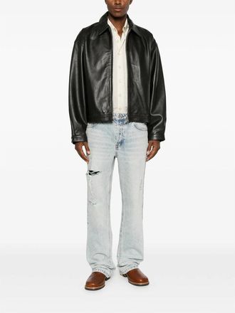 Cole Buxton Leather Jacket - Black