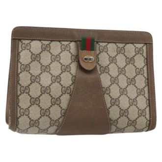 Gucci Pochette en toile Pre-owned - Femme - Pre-owned - Beige - Taille: ONE Size