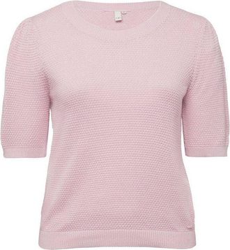 QS by s.Oliver Kurzarmpullover Strickpullover Strukturierter Pullover