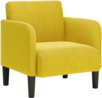 vidaXL Sessel mit Armlehnen Gelb 54 cm Samt vidaXL