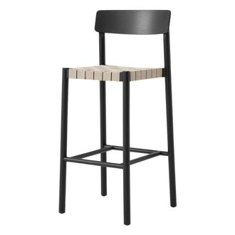 & Tradition Tabouret de bar sangles naturelles 75 cm Betty TK15 en fr&ecirc;ne & Tradition