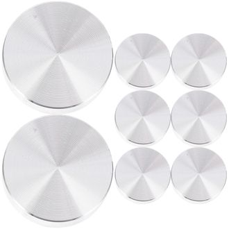 Valiclud 8 St&uuml;ck Teiliges Aluminium Scheiben Adapter f&uuml;r Glastischplatte Runde Stabile Aluminiumlegierung Einfache Montage Silberfarbene M&ouml;belunterlage f&uuml;r Tee