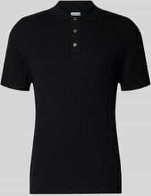 Jack & Jones Slim Fit Strick-Poloshirt mit Zopfmuster Modell EMIL