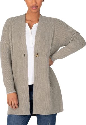 Timezone Damen Cozy Cardigan Strickjacke, Lana beige Melange, XS