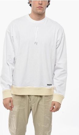 Dsquared2 Long Sleeve RELAX FIT Crew-neck T-shirt with Knit Edge Gr&ouml;&szlig;e Xxl
