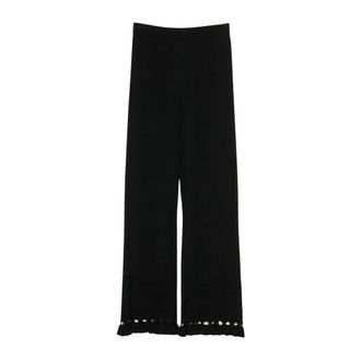 Twinset Pantalone con ricami - - Trousers - Damen - Schwarzk - S