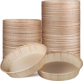 NUOBESTY Kleiner Tarteformen 100 St&uuml;ck 4 Zoll Rund Papier Backformen f&uuml;r Kleine Kuchen Desserts und Zimtschnecken Hitzebest&auml;ndig f&uuml;r Ofen und Mikrowelle f&uuml;r Ga