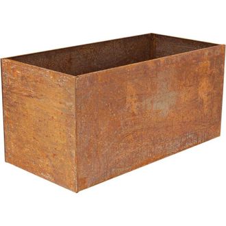 Esschert Design Esschert Design - Bac &agrave; fleur rectangulaire ext&eacute;rieur m&eacute;tal aspect rouille