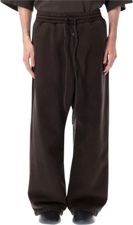 Fear of God Homme, Pantalons, Brun, Taille: L Wide Leg Cotton Pantalons de surv&ecirc;tement