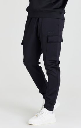 Siksilk Schwarze Ausstellung Manschetten Cargo Pant XL