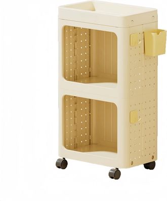 Generic Küche Trolley Schlafzimmer Multifunktionaler Nischenregal Für Geeignet Für Wohnzimmer Büro Waschküchen Bad Faltbarer Aufbewahrungswagen Platzsparend L