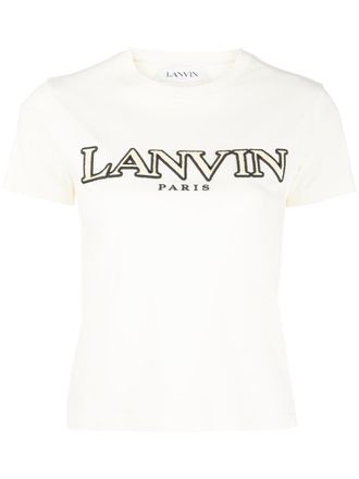Lanvin t-shirt &agrave; patch logo - Blanc