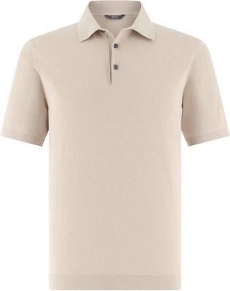 Boggi Milano Homme, Pulls, Beige, Taille: XL Polo Coton Cr&ecirc;pe
