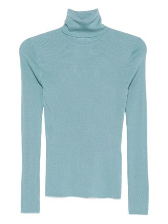 P.A.R.O.S.H. pull côtelé à col roulé - Bleu