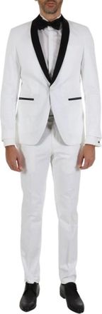 Karl Lagerfeld Homme, Costumes, Blanc, Taille: XL Costume Slim Fit Fun
